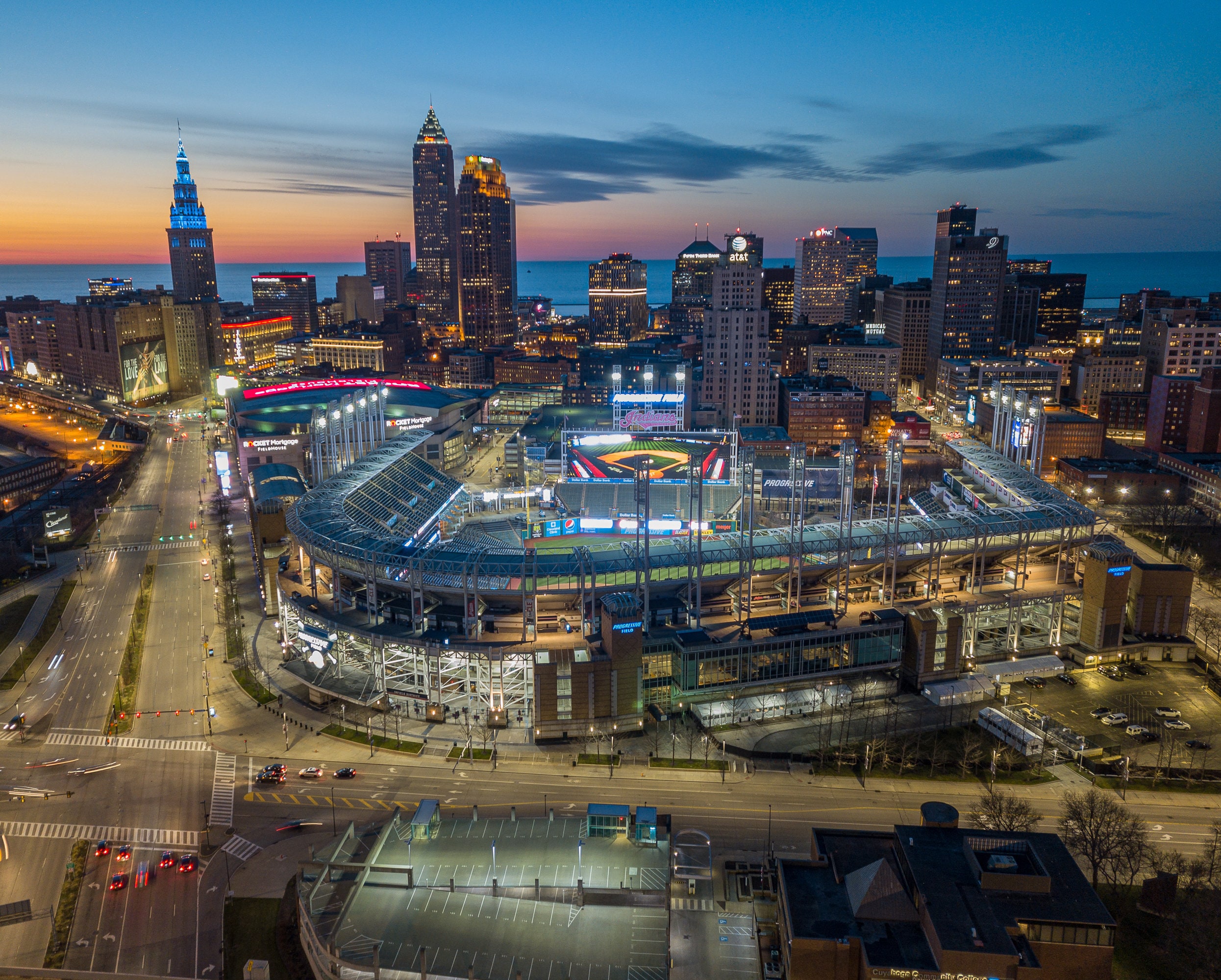 Progressive Field in Cleveland Ohio with Skyline Prints Full | Etsy