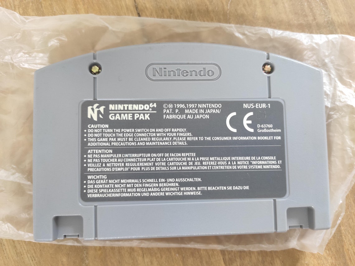 N64 Backside Cartridge Labels Authentic Replacement Sticker. NSTC, JAP ...
