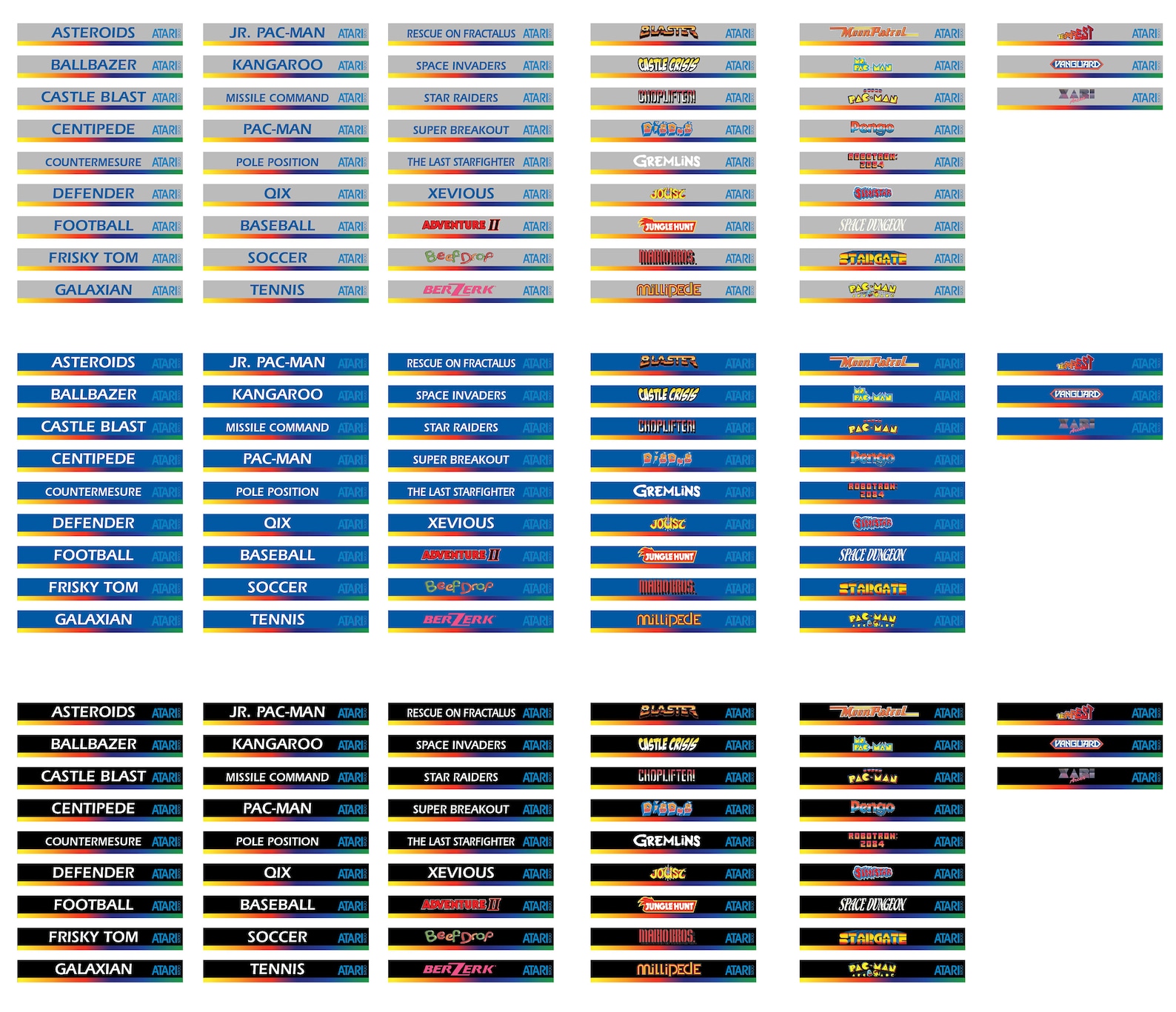 Atari 5200 End Labels, Keep Track of Your Loose Atari Cartridges While ...