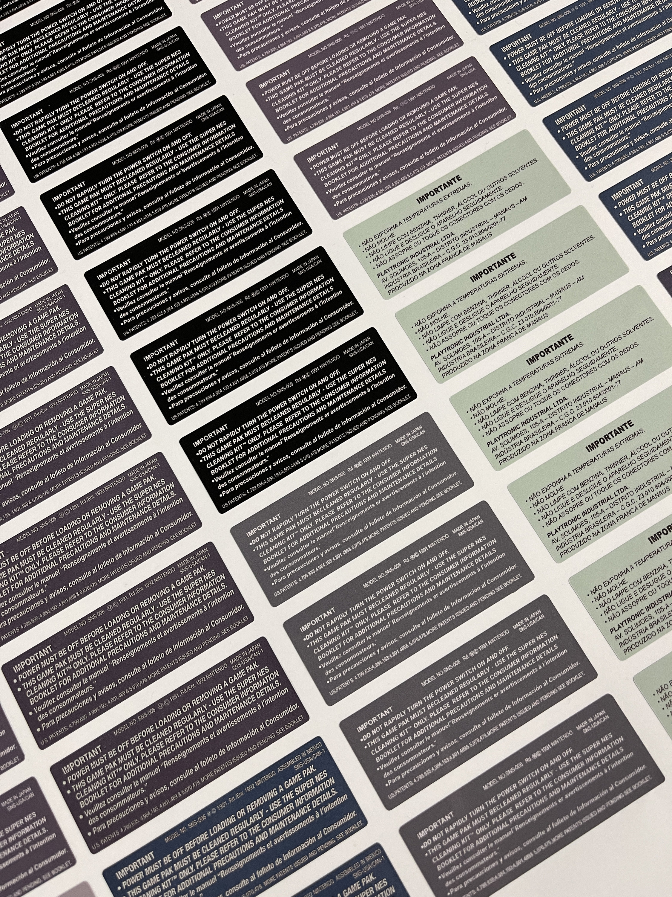 SNES Backside Cartridge Labels Authentic Replacement Sticker - Etsy