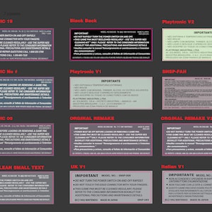 SNES Backside Cartridge Labels Authentic Replacement Sticker All ...