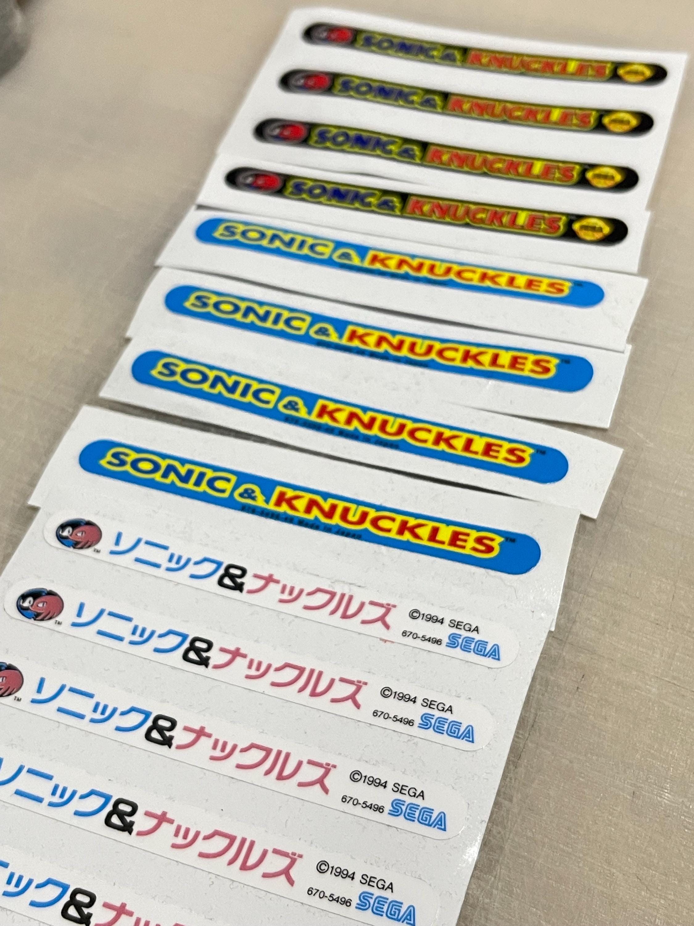 Sonic & Knuckles Sega Genesis Cartridge Label Replacement - Etsy