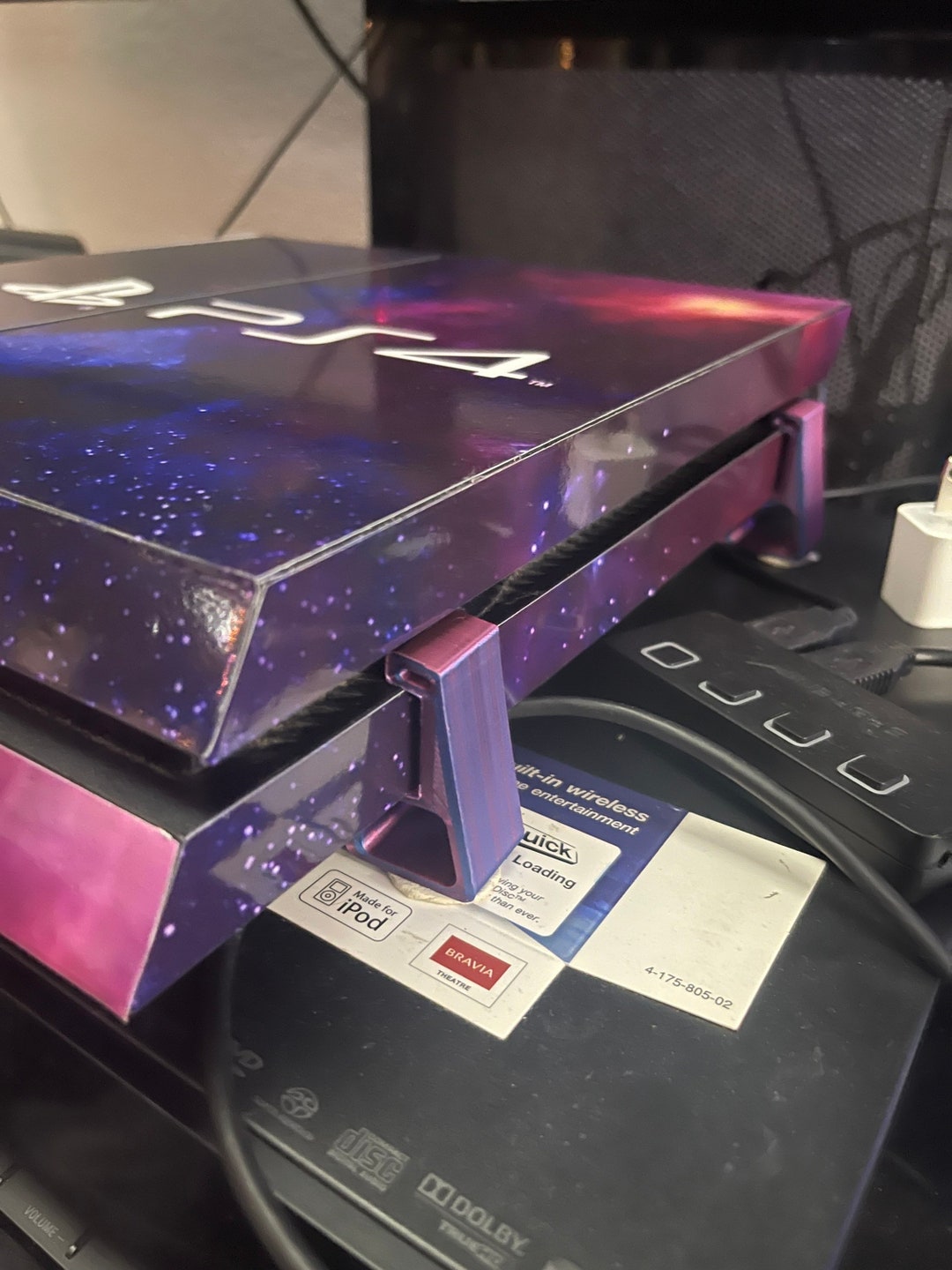 PS4 Riser 3D Printed Modification for PS4 Play While Keeping Your ...