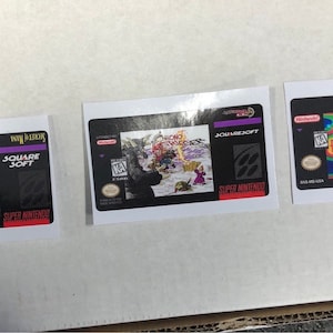 SNES Replacement Labels - Restore Your Damaged Labels. Great for ...