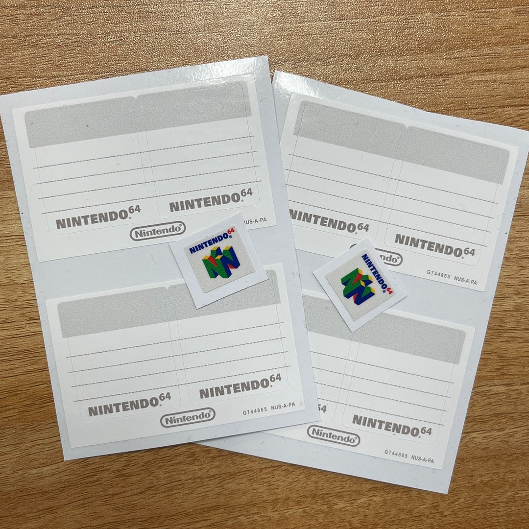 Nintendo 64 Memory Card Replacement Labels. Replace Your Memory Card ...