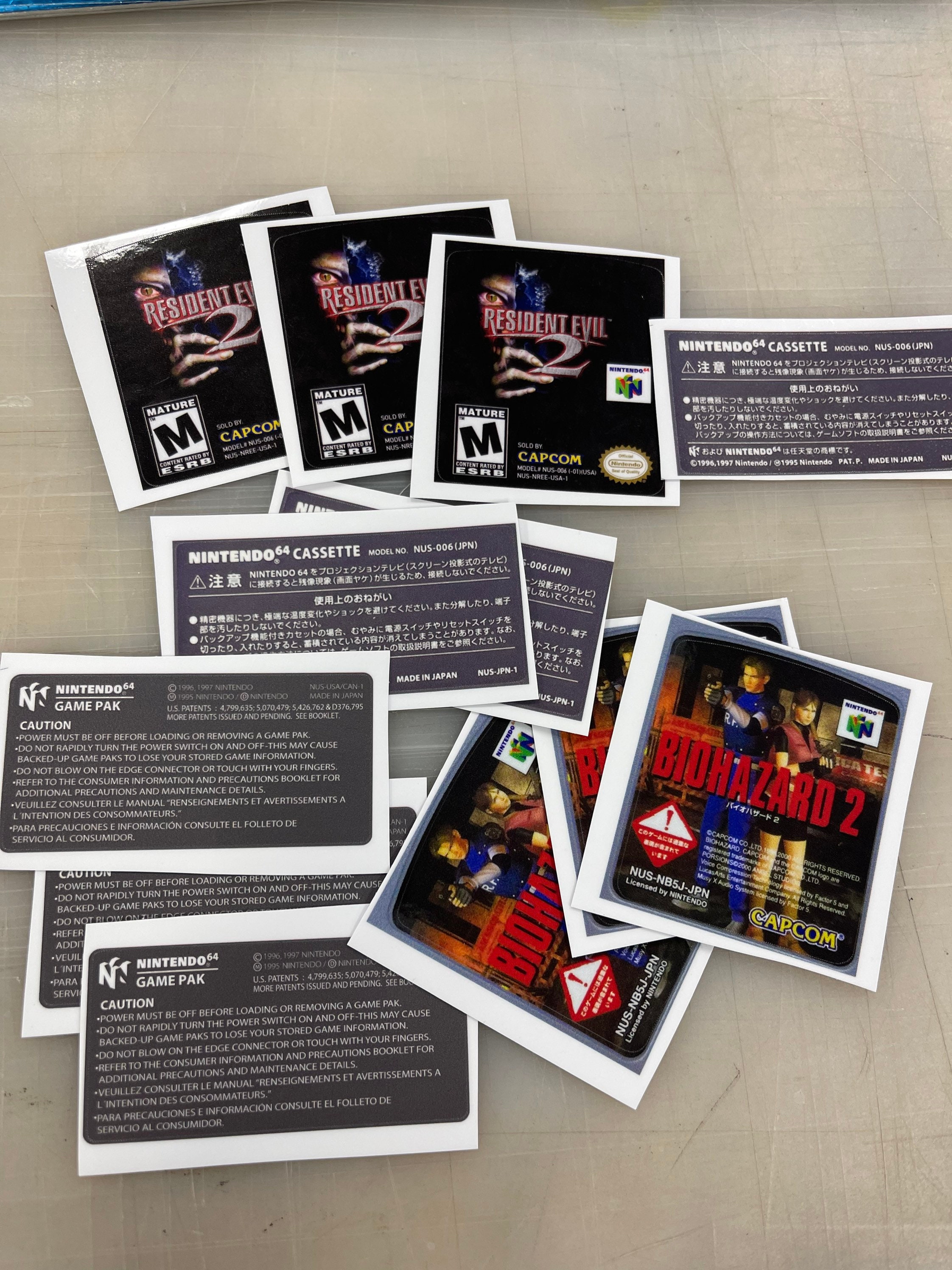 N64 Backside Cartridge Labels Authentic Replacement Sticker. - Etsy