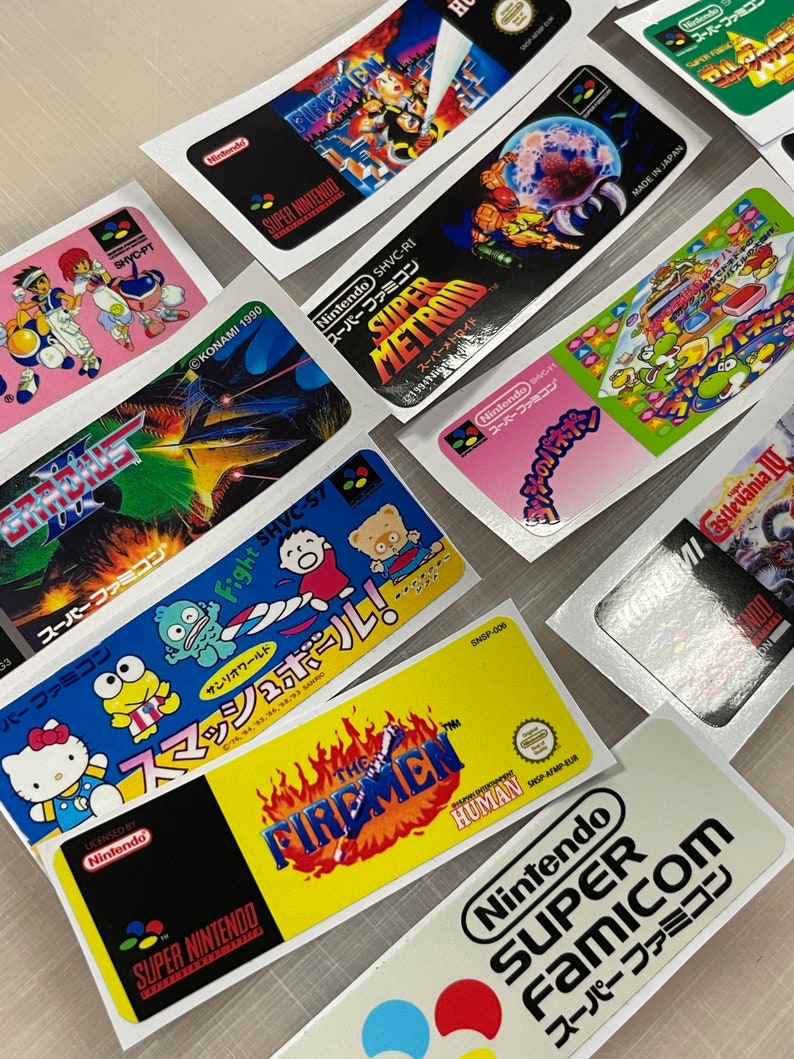 Super Famicom Cartridge Game Replacement Labels. Replace Your Game ...