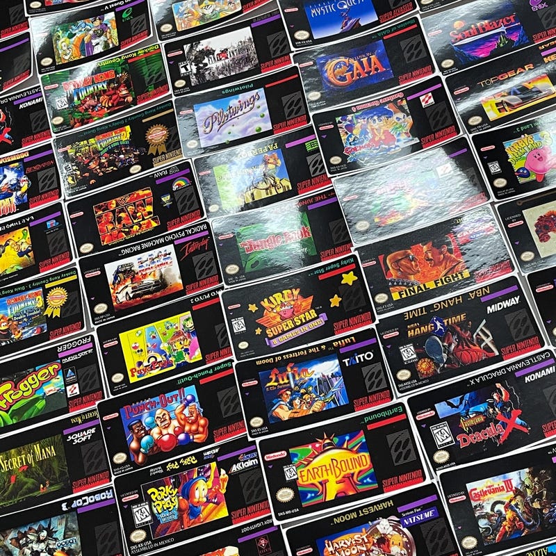 Custom Snes Game Labels - Etsy
