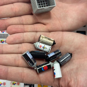 Mini Spray Cans W/ Mini Milk Crate. Perfect for Models, Toys, Pocket ...