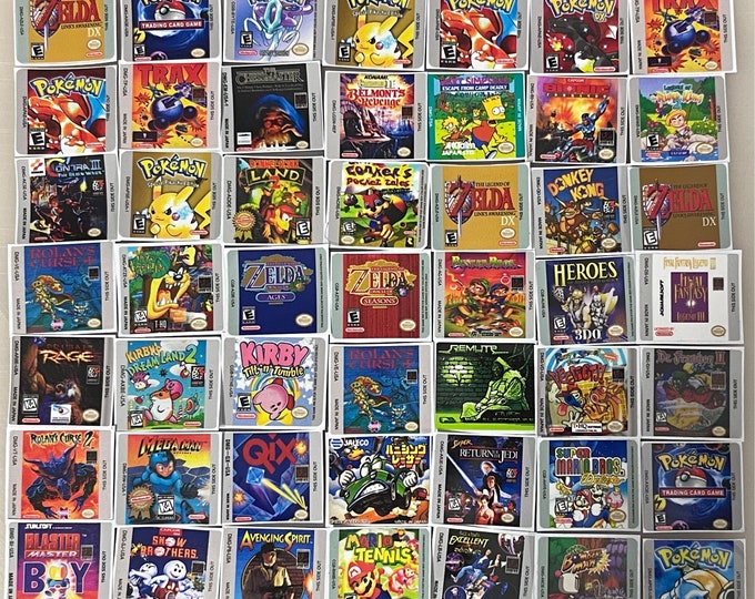 Game Boy Cartridge Labels - Etsy