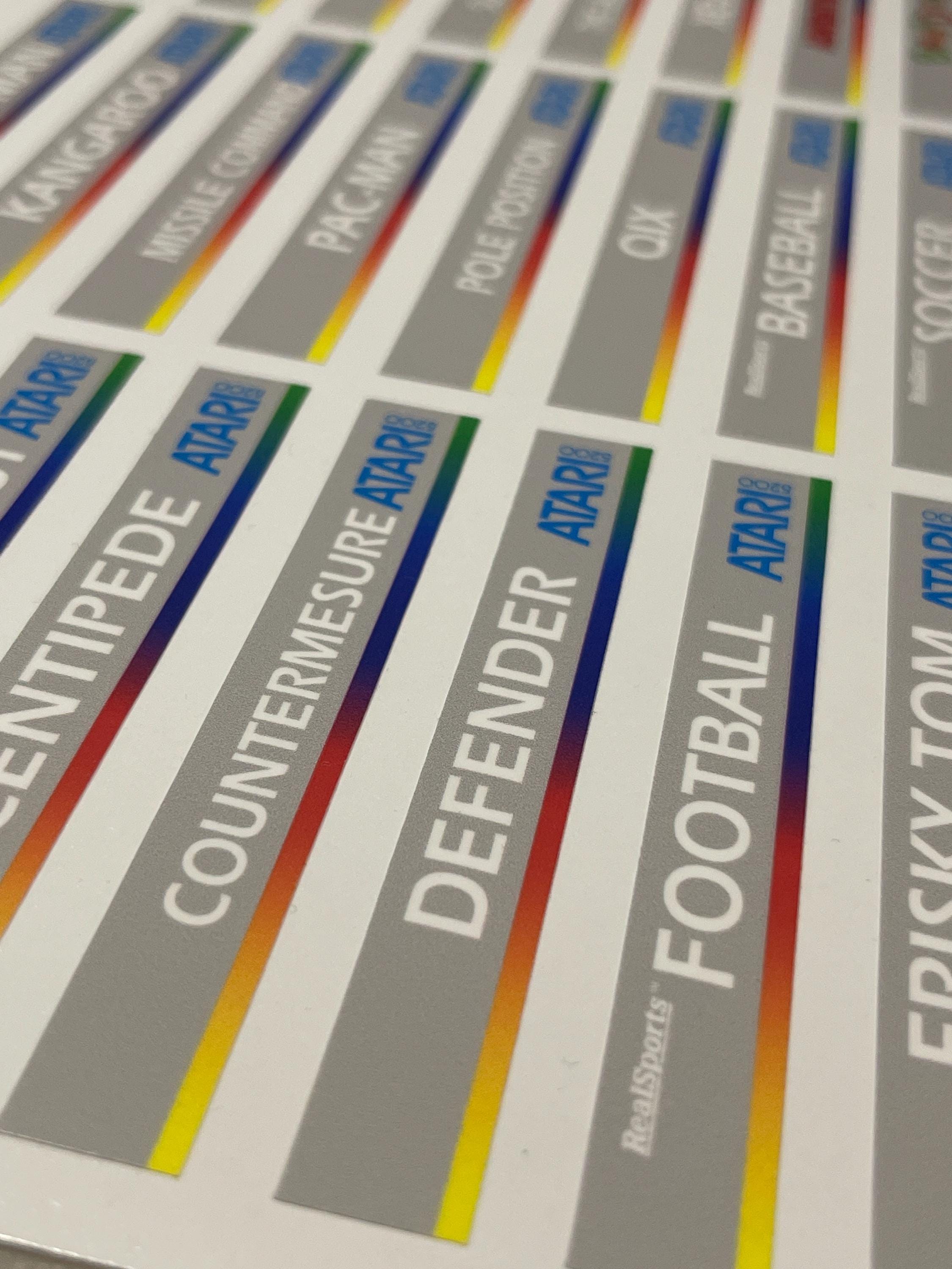 Atari 5200 End Labels, Keep Track of Your Loose Atari Cartridges While ...