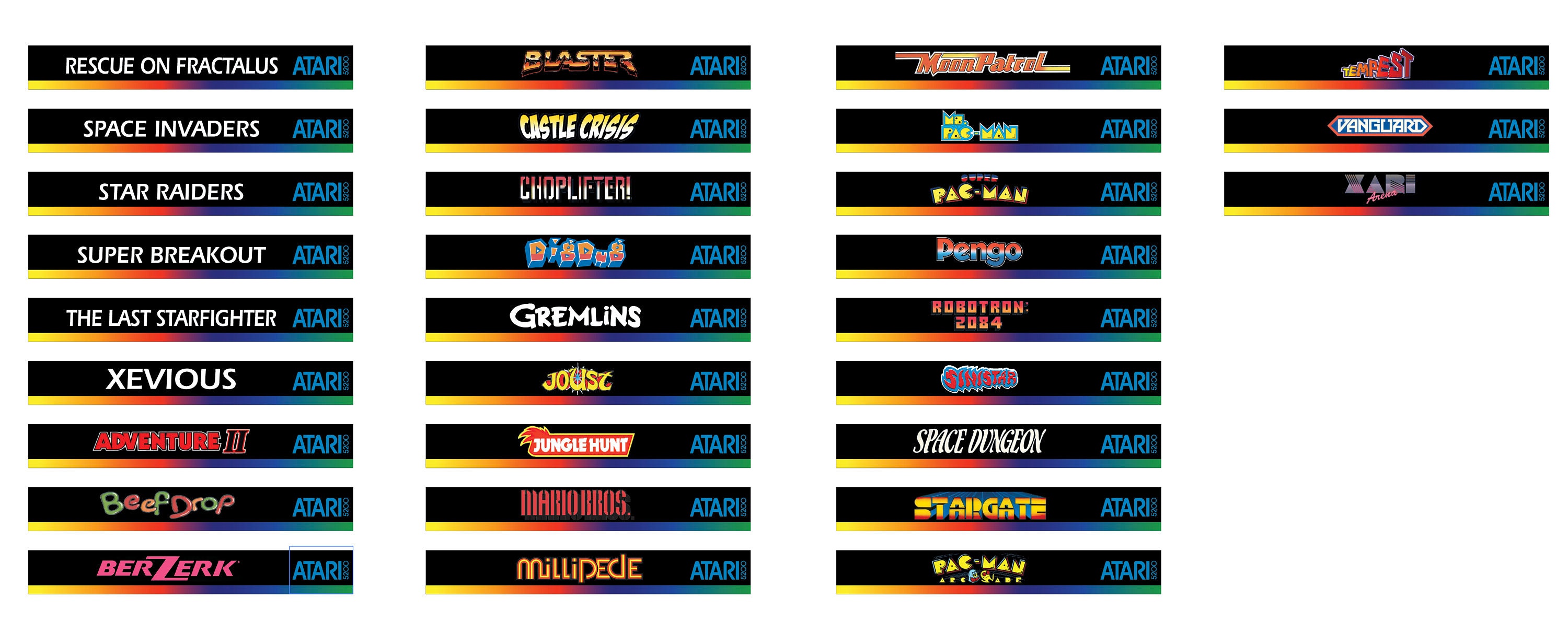 Atari 5200 End Labels, Keep Track of Your Loose Atari Cartridges While ...