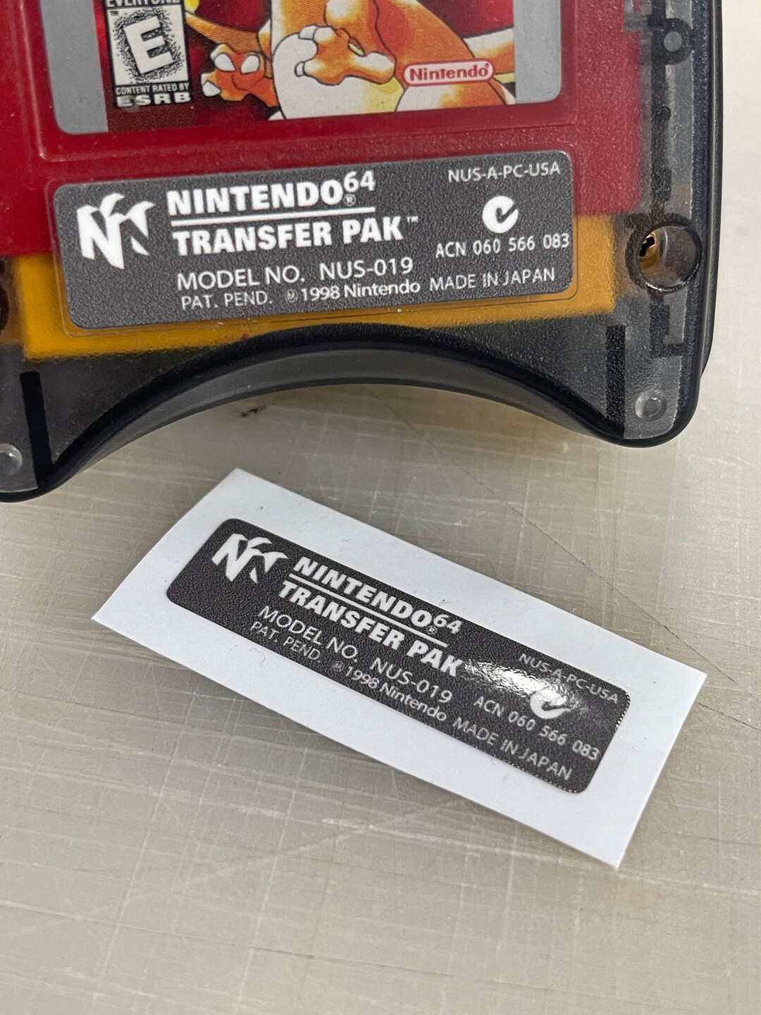 Nintendo 64 Transfer Pak Replacement Labels. Replace Your Transfer Pak ...