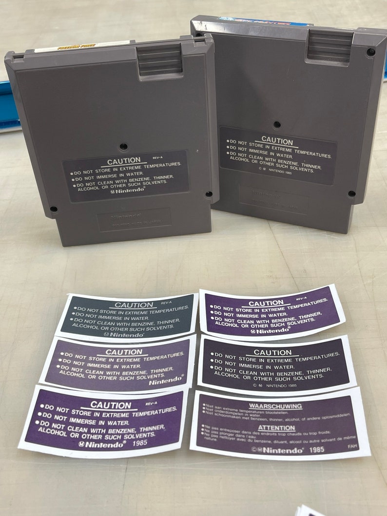 NES Cartridge Back Side Replacement Label Stickers - Etsy
