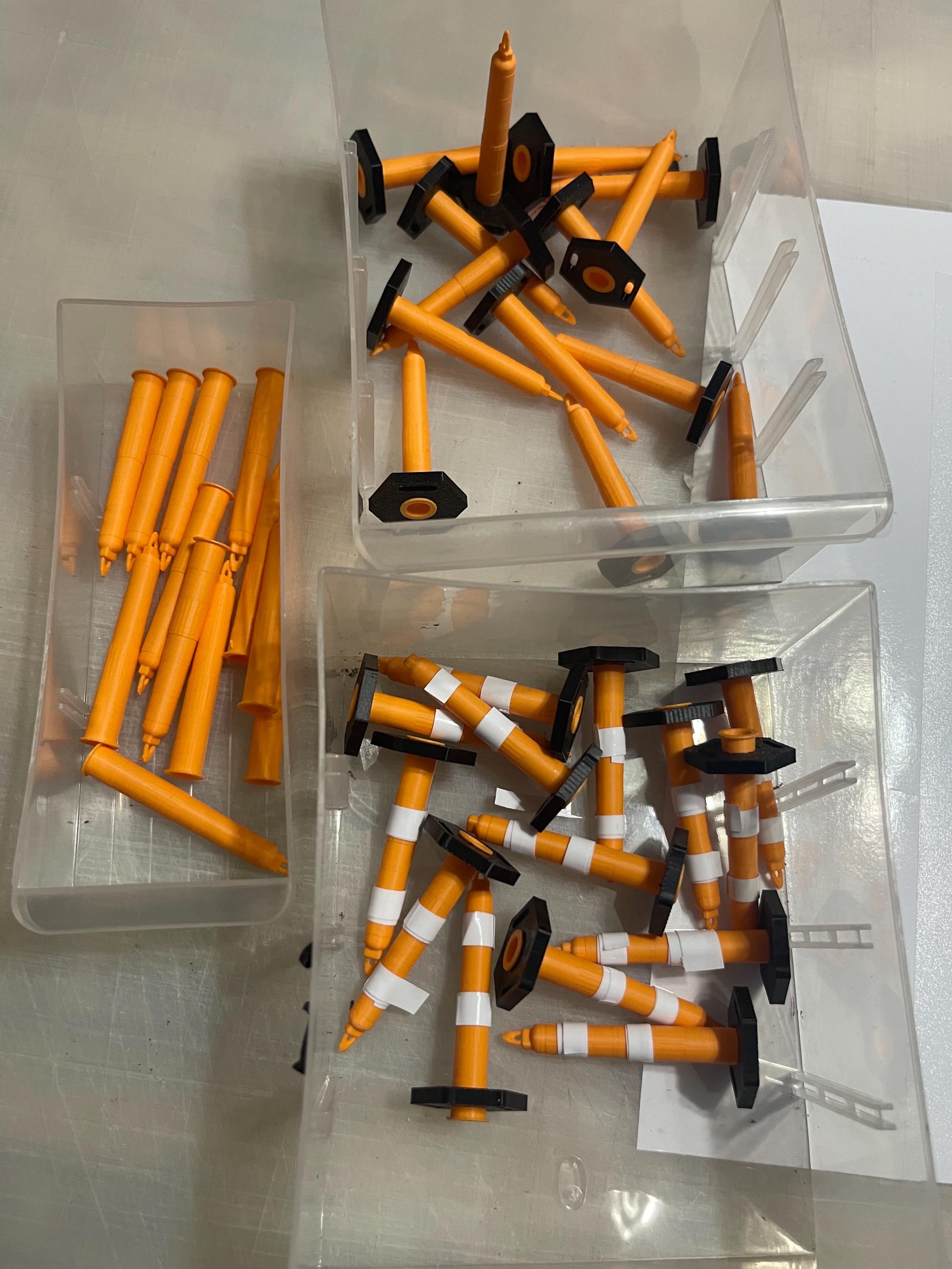 Miniature Traffic Cones: 3D Printed Model Props (55mm H 1/5th Scale - Etsy