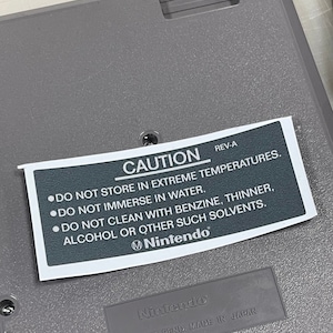 NES Cartridge Back Side Replacement Label Stickers - Etsy