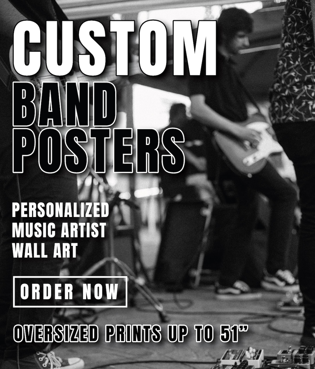 Custom Band Posters | Personalized Musical Artist Wall Art | Oversized ...