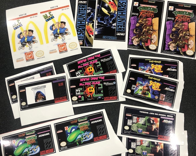 NES Cartridge Back Side Replacement Label Stickers - Etsy