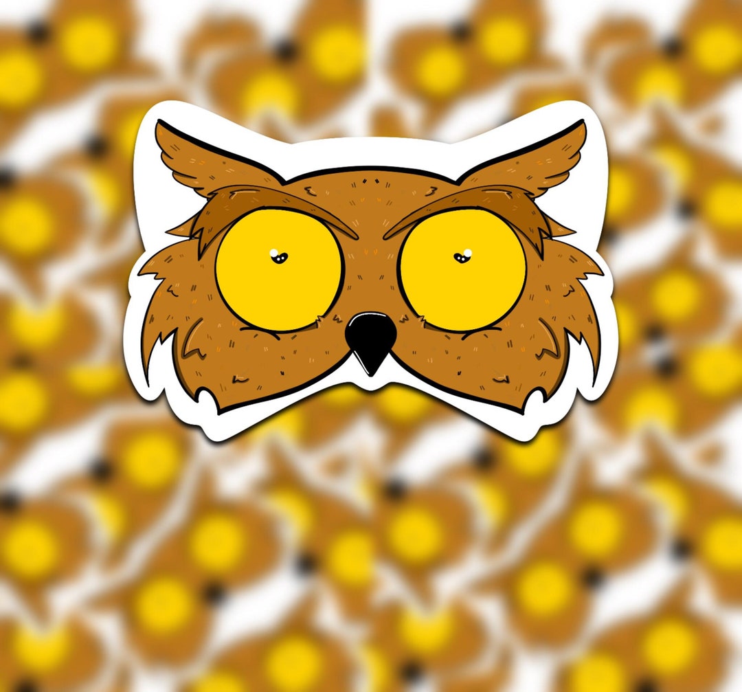Owl Vinyl Sticker - Etsy