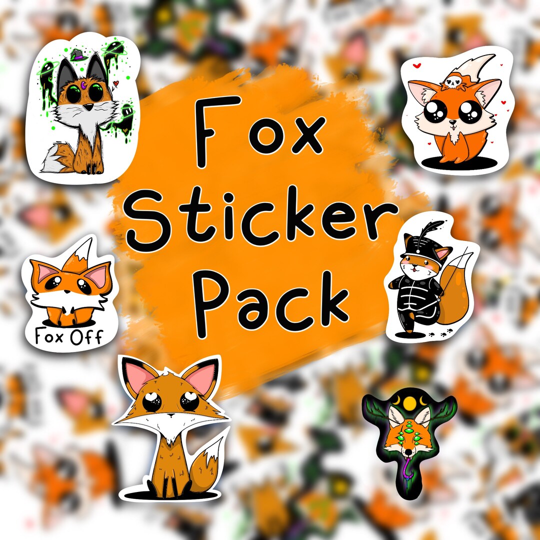 Fox Sticker Pack Vinyl Sticker Pack - Etsy