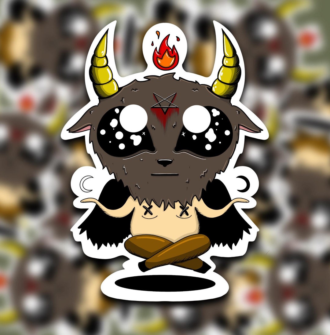 Baphomet Vinyl Sticker Demonically Cute Satanic Sticker Baphomet ...