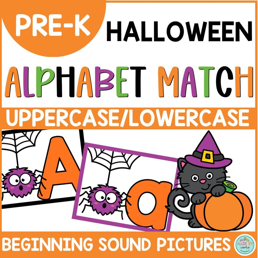 Halloween Alphabet Matching Game | Pre-k Language Center (digital ...