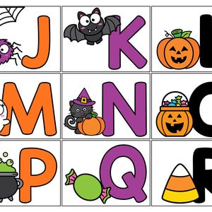 Halloween Alphabet Matching Game | Pre-k Language Center (digital ...