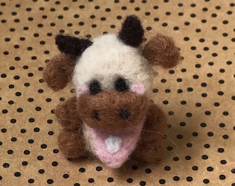 Needle Felted Cow | Etsy