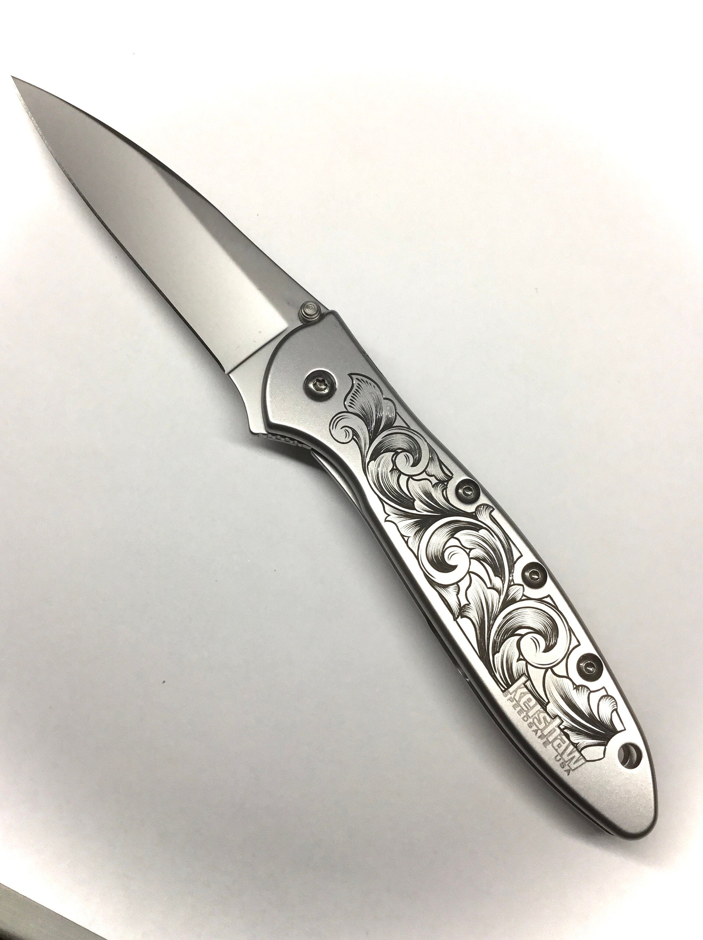 Kershaw Leek Hand Engraving - Etsy
