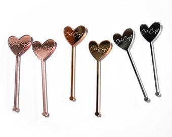 Custom Etched Logo Acrylic Stir Sticks set of 10 Ideal for | Etsy