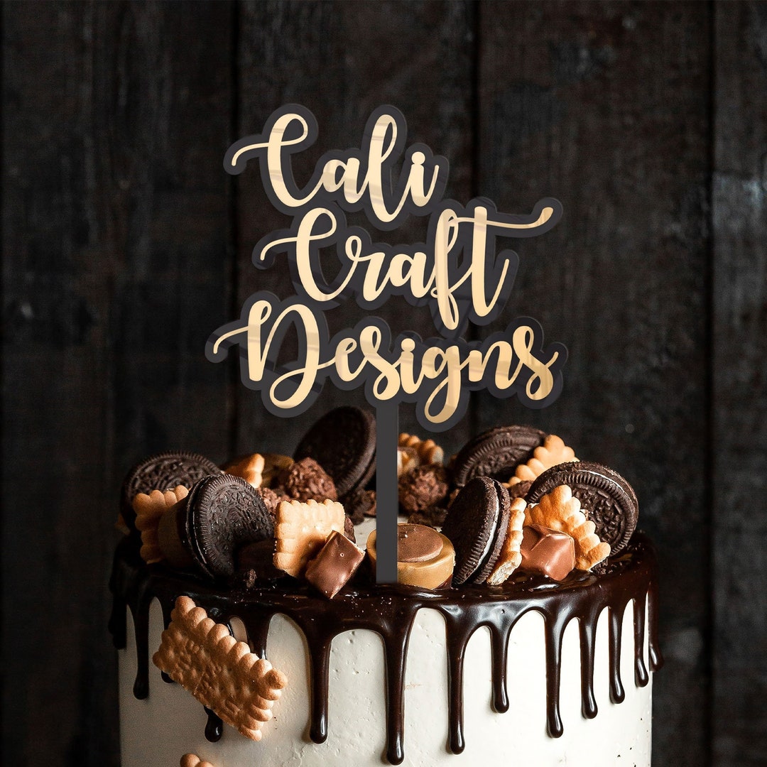 Custom Layered Acrylic Cake Topper (D5) | Ideal for Weddings, Birthdays ...