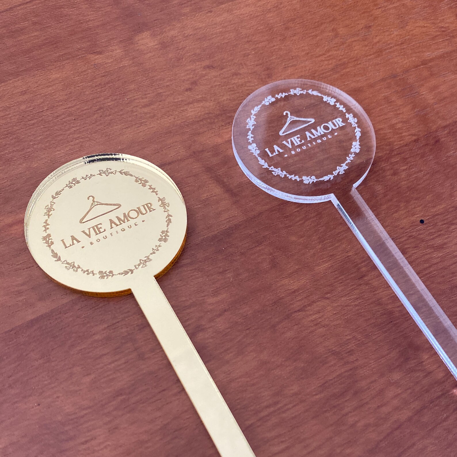 Custom Etched Logo Acrylic Stir Sticks set of 10 Ideal for - Etsy