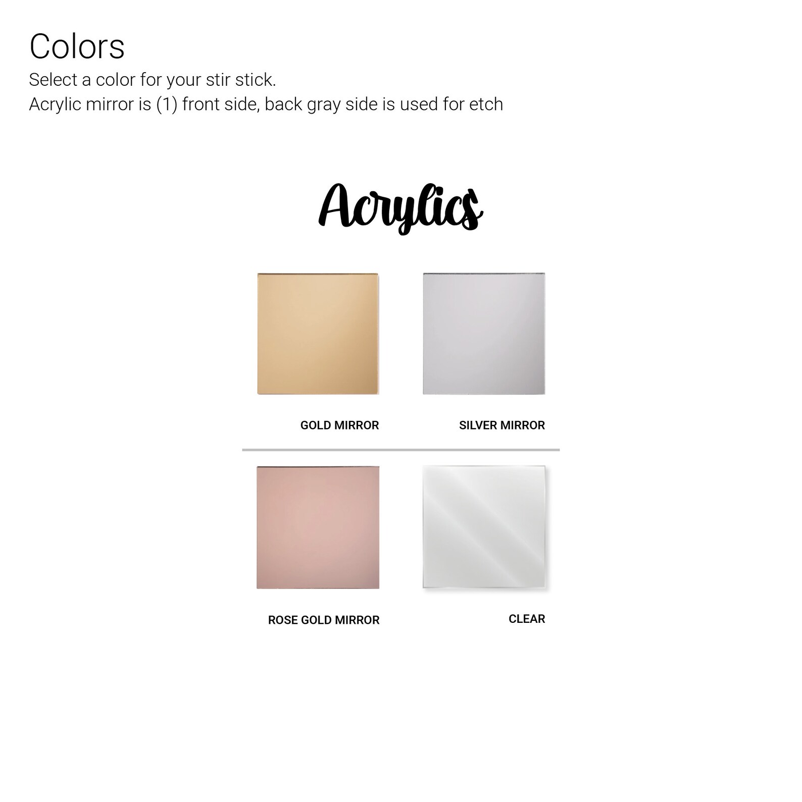 Custom Etched Logo Acrylic Stir Sticks (set of 10) | Ideal for Events ...