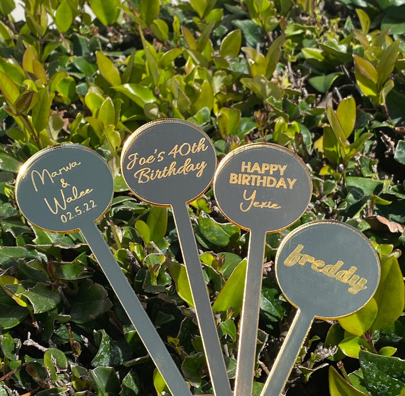 Custom Etched Acrylic Stir Sticks set of 10 Personalized - Etsy