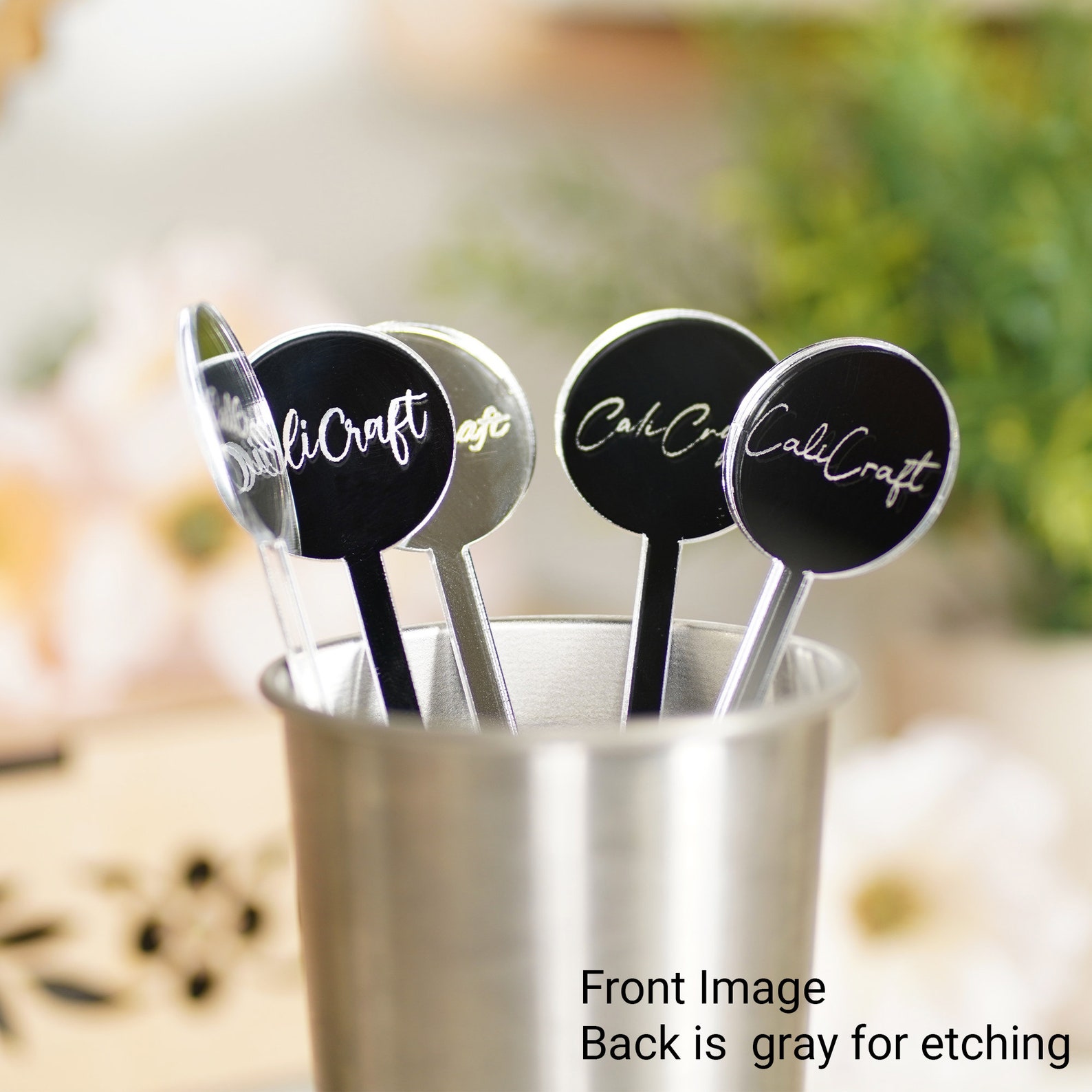 Custom Etched Acrylic Stir Sticks set of 10 Personalized - Etsy
