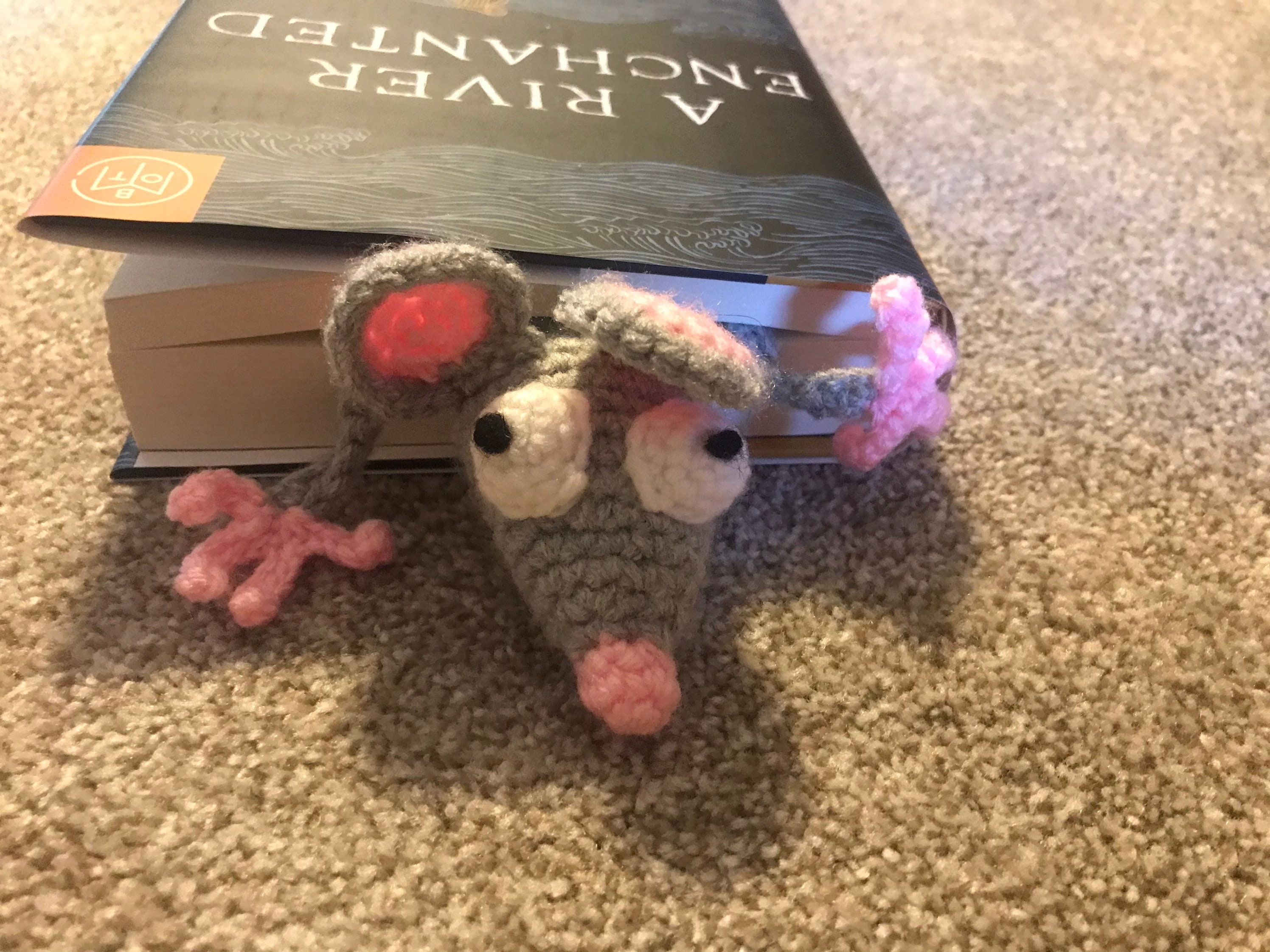 Crochet Amigurumi Mouse Bookmark - Etsy