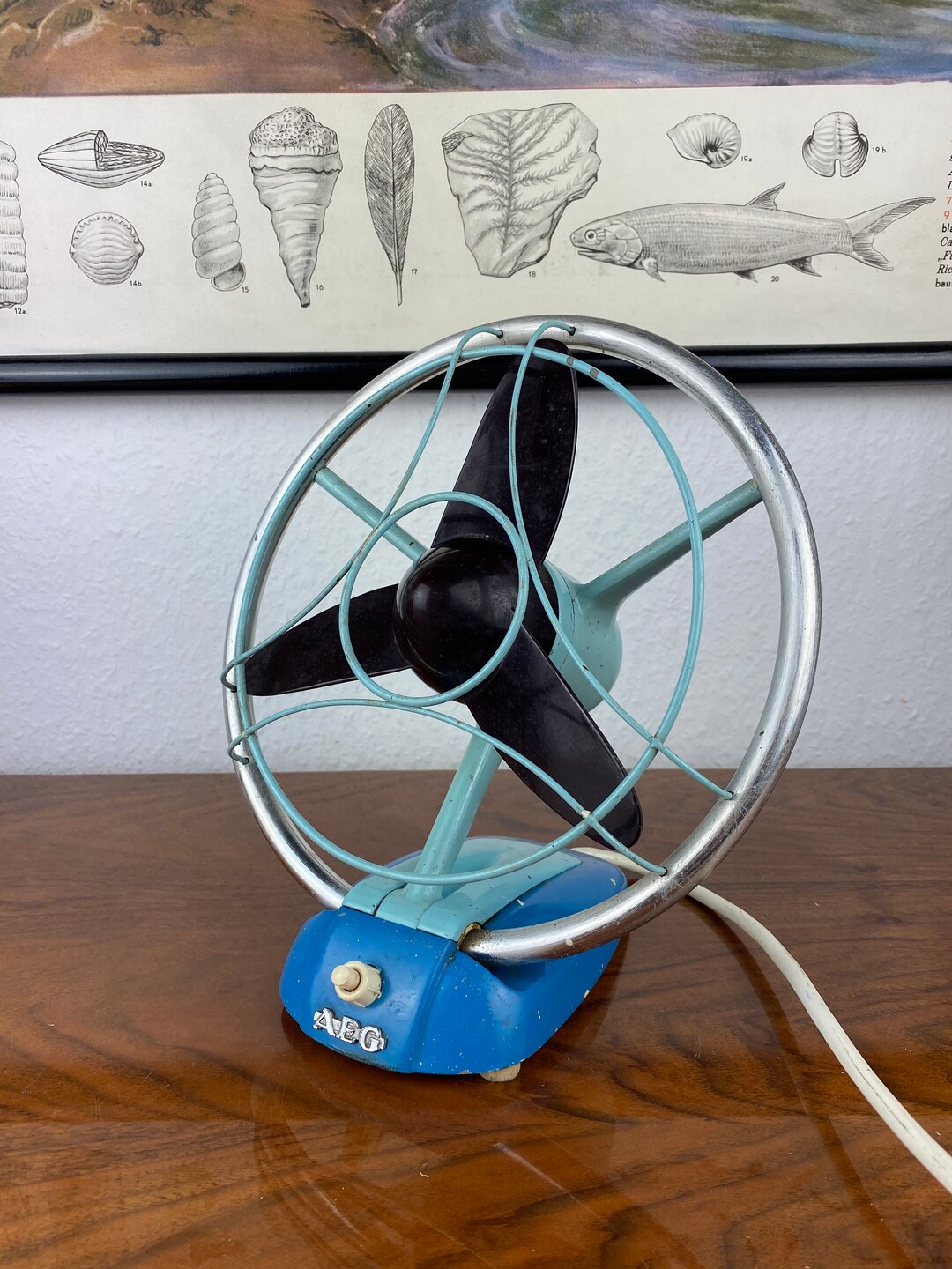 German Cast Iron Fan AEG Mid Century Fan Swivel Fan 1960s GERMAN Design ...