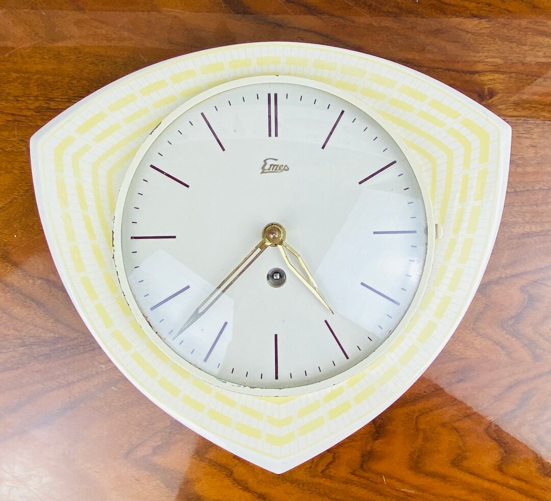 Mid Century Kitchen Clock German EMES Garant Wall Clock Rockabilly ...
