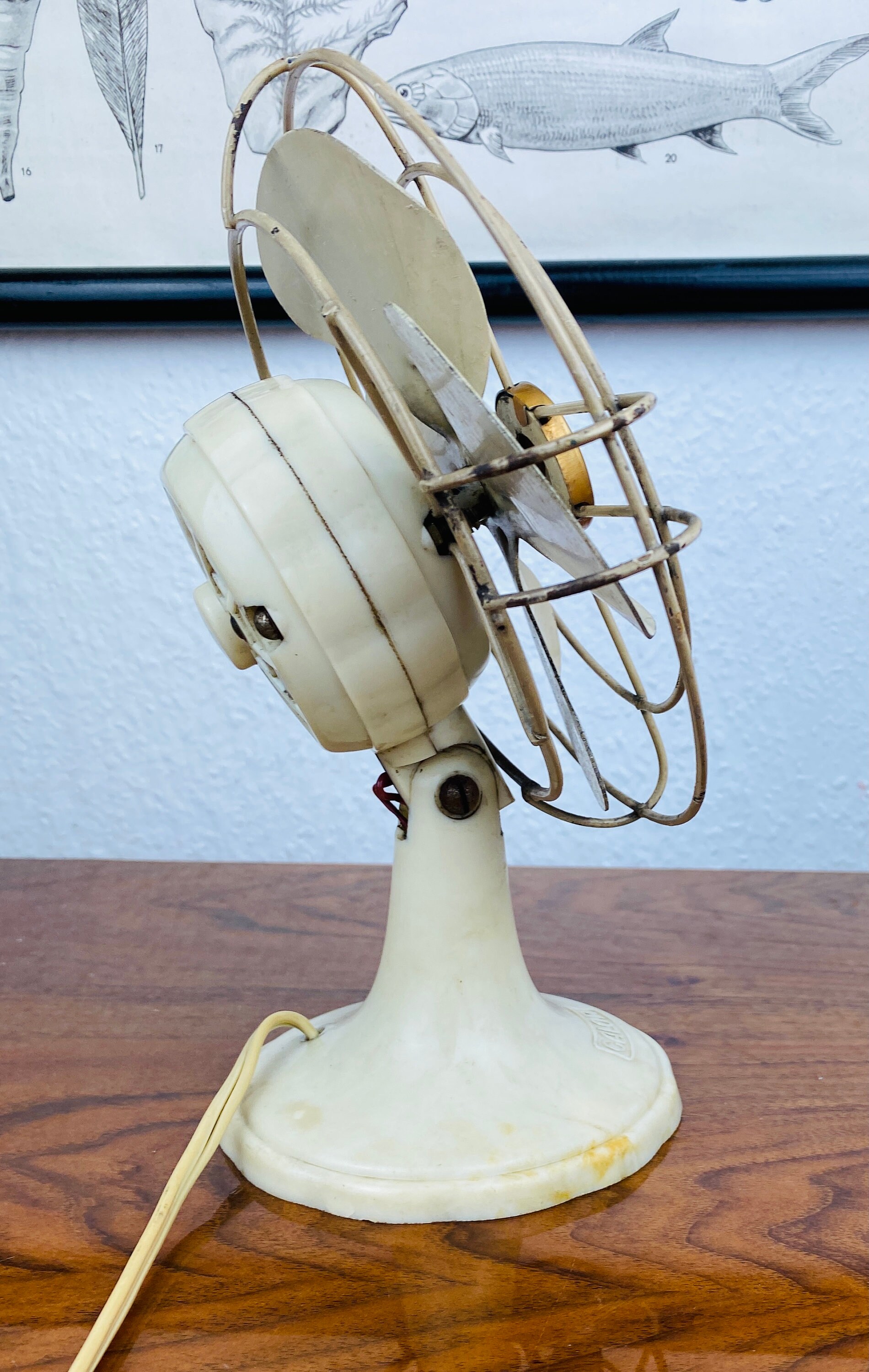 French Fan CALOR Mid Century Fan Swivel Fan French Industrial Design of ...