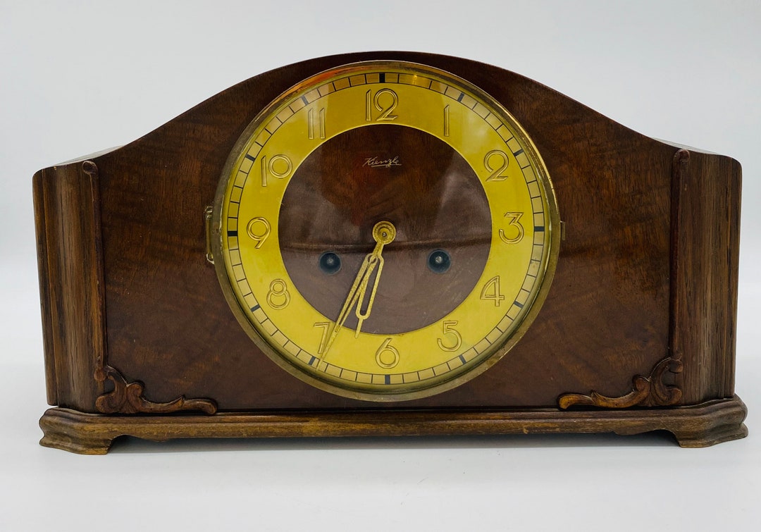 Large Fireplace Clock Buffet Clock of the Company KIENZLE Rare Model ...