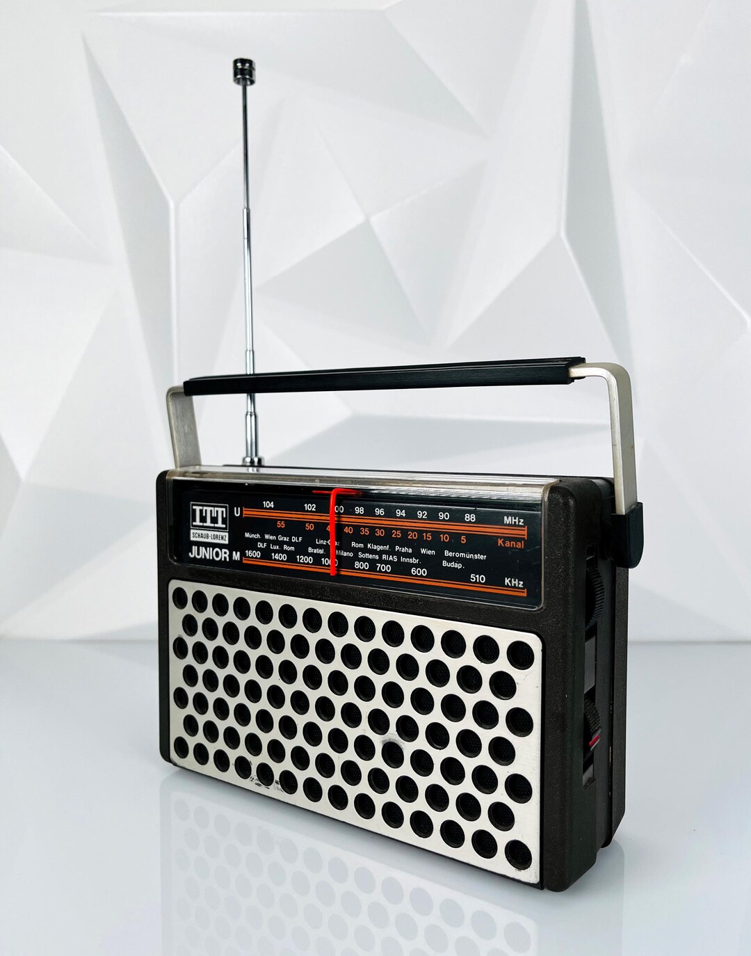 ITT Schaub-lorenz Mini Ghetto Blaster, 1980s, Wood Veneer, FM/MW ...