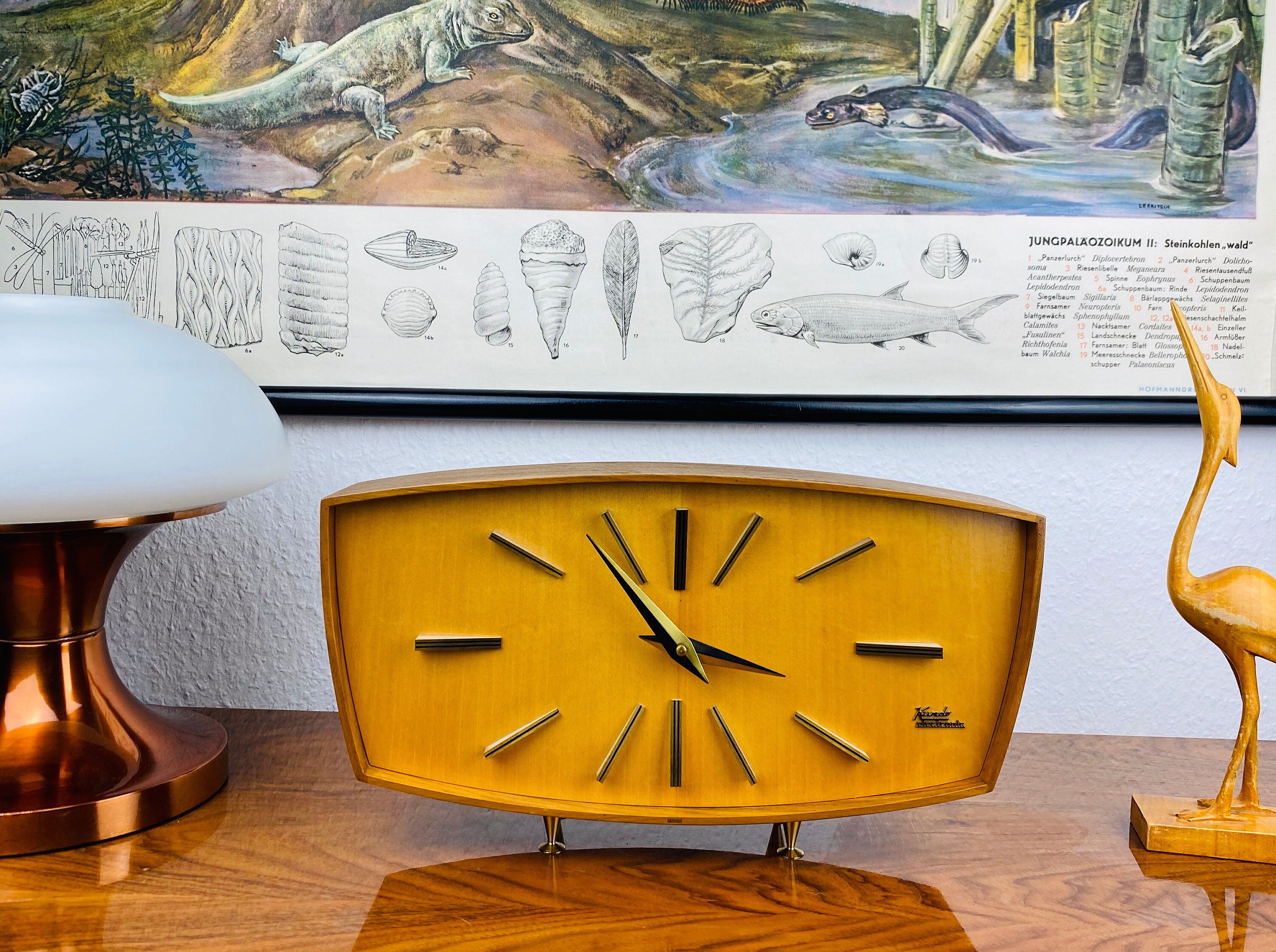 Stunning Unique Table Clock From the 1960s Mid Century - Etsy
