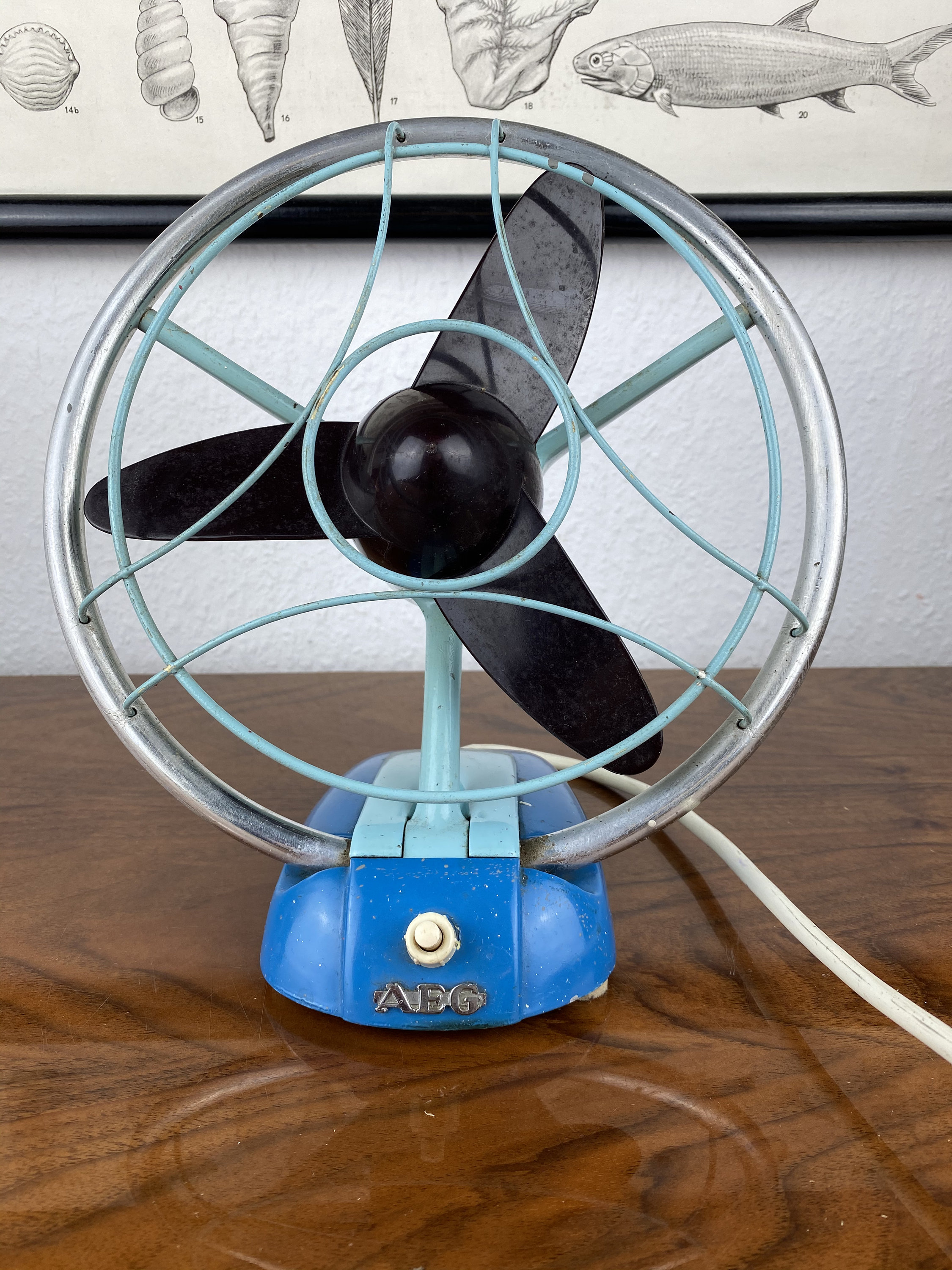 German Cast Iron Fan AEG Mid Century Fan Swivel Fan - Etsy