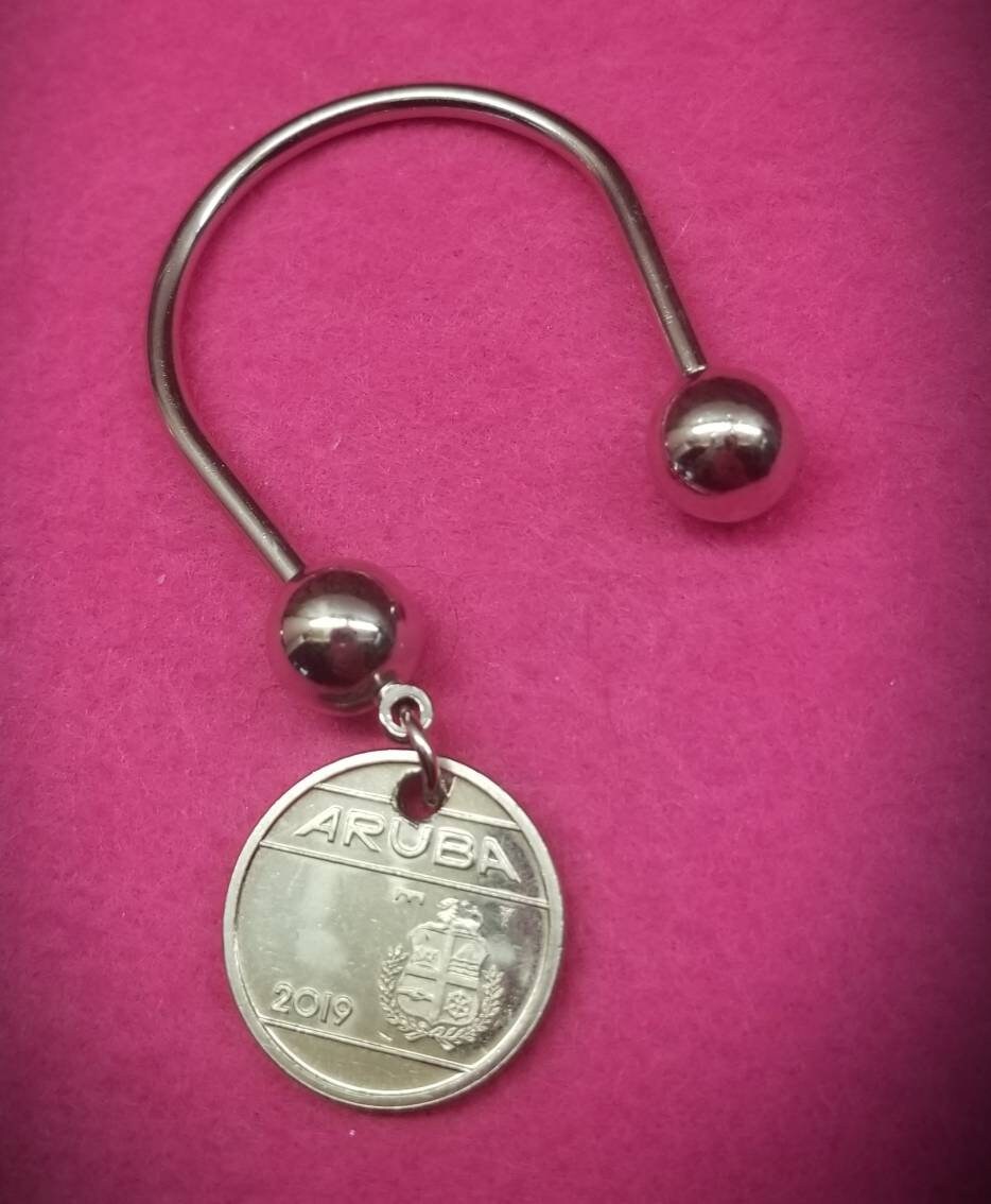 Aruba 25 Florin Coin Keychain - Etsy