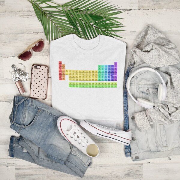 Periodic Table of Elements Shirt - Etsy UK