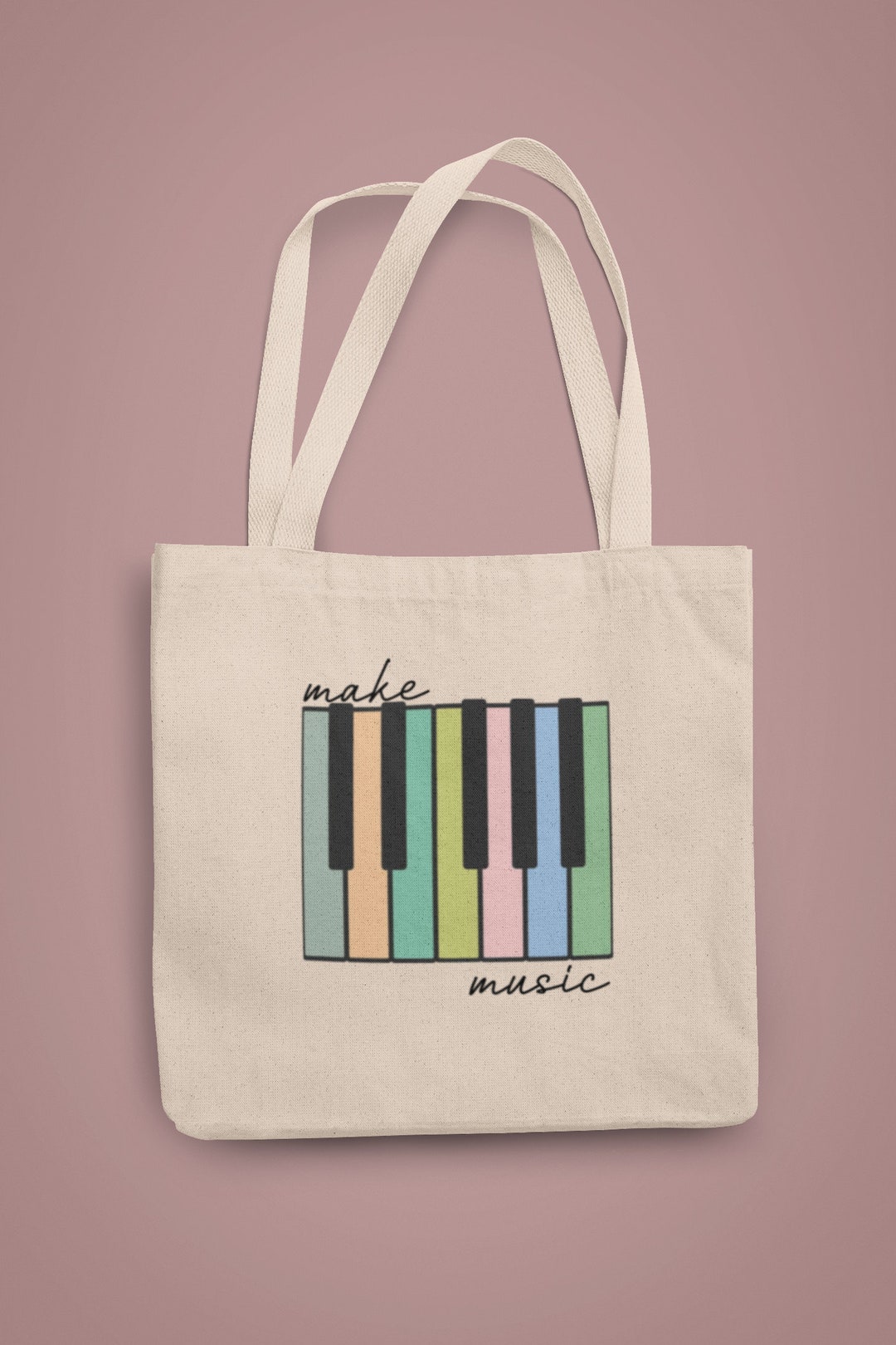 Make Music Make Music Bag Pianist Tote Bag Piano Teacher - Etsy
