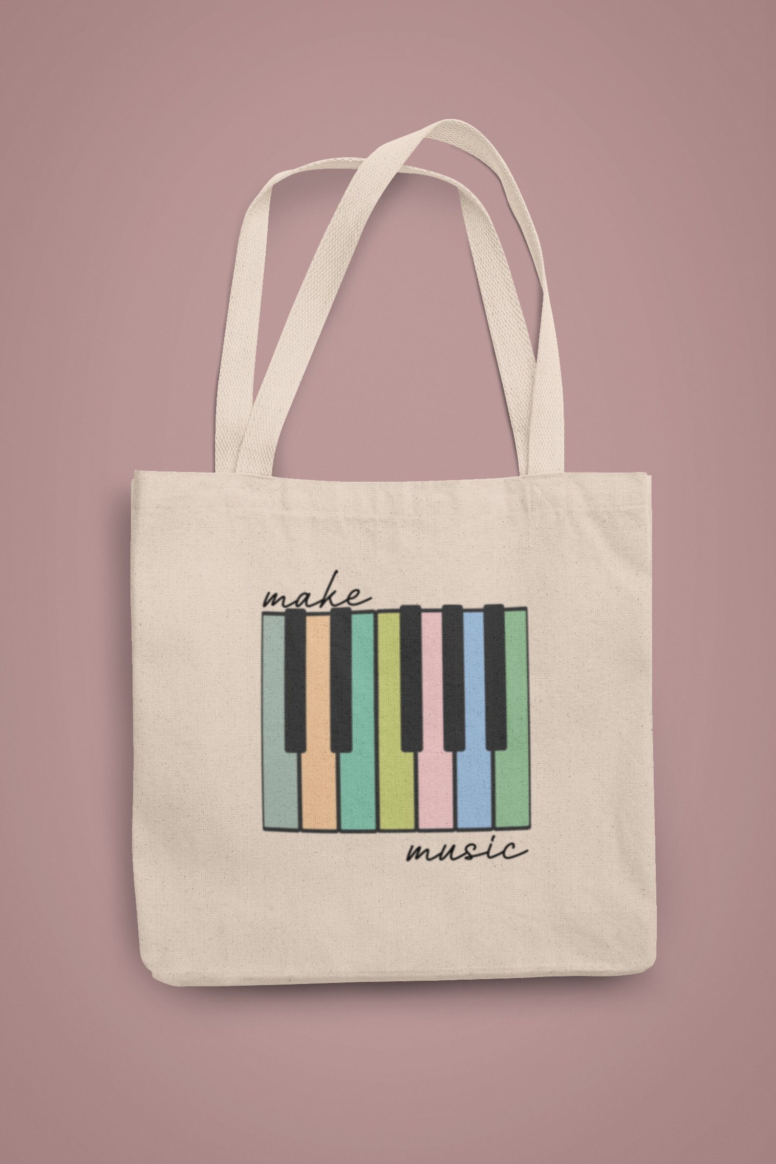 Make Music Make Music Bag Pianist Tote Bag Piano Teacher - Etsy