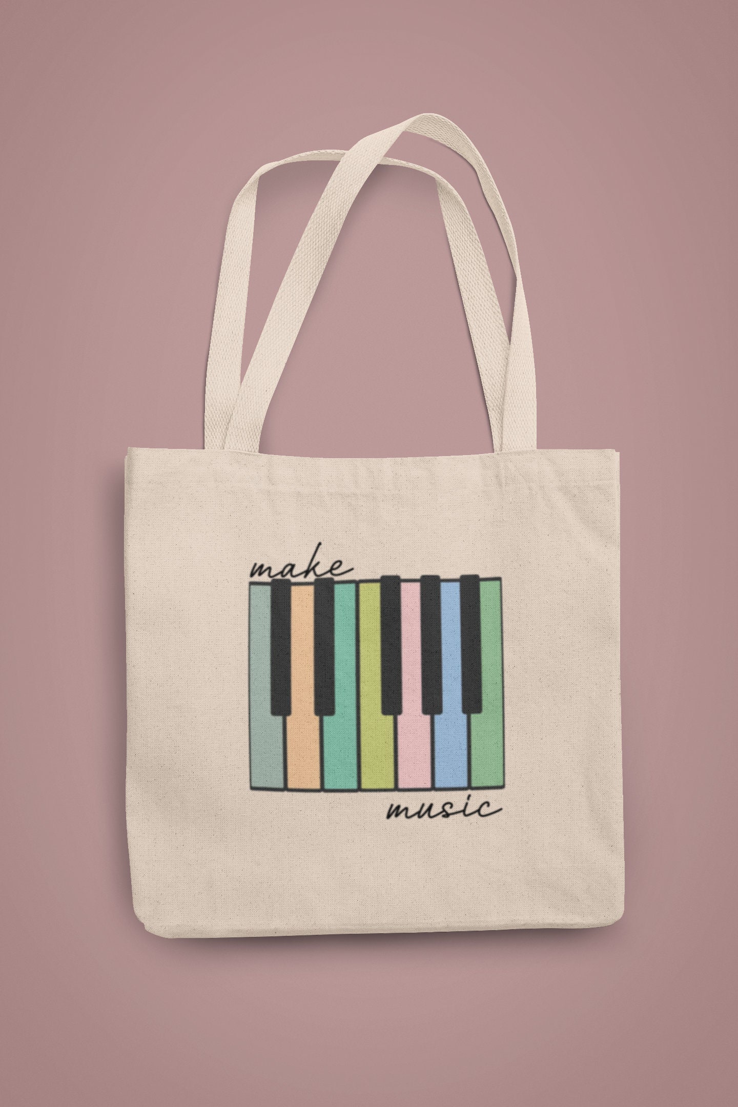Make Music Make Music Bag Pianist Tote Bag Piano Teacher - Etsy
