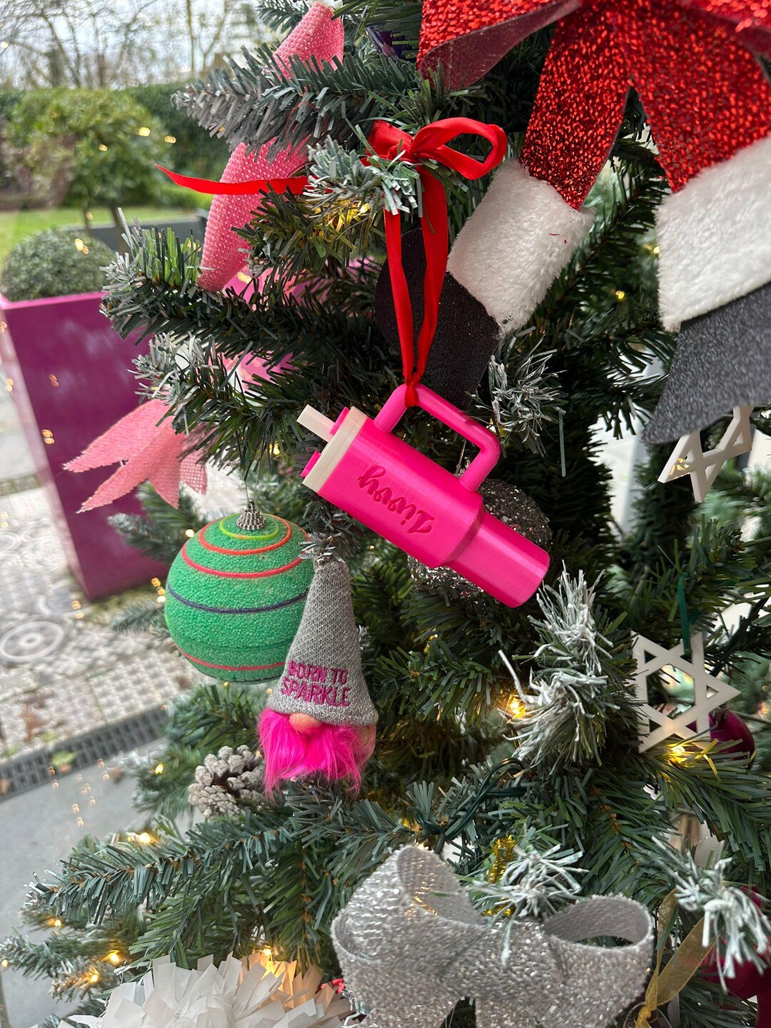 Personalised Christmas Tree Stanley Cup Bauble - Etsy