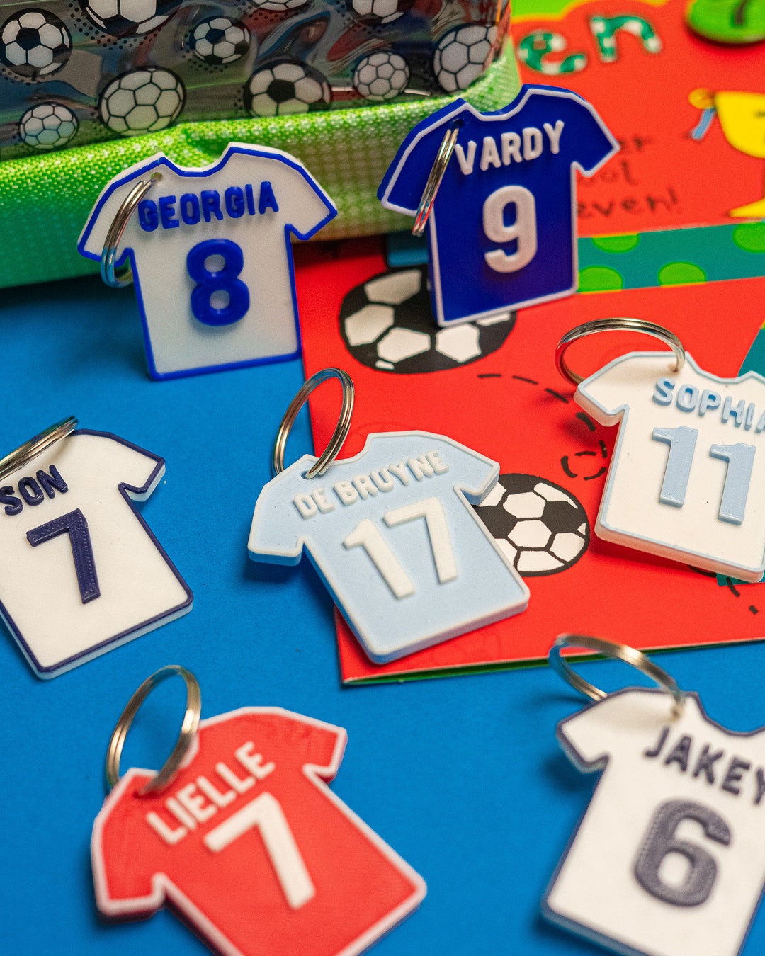 Personalised 3D Printed Football Shirt Keyring, Your Choice of Club ...